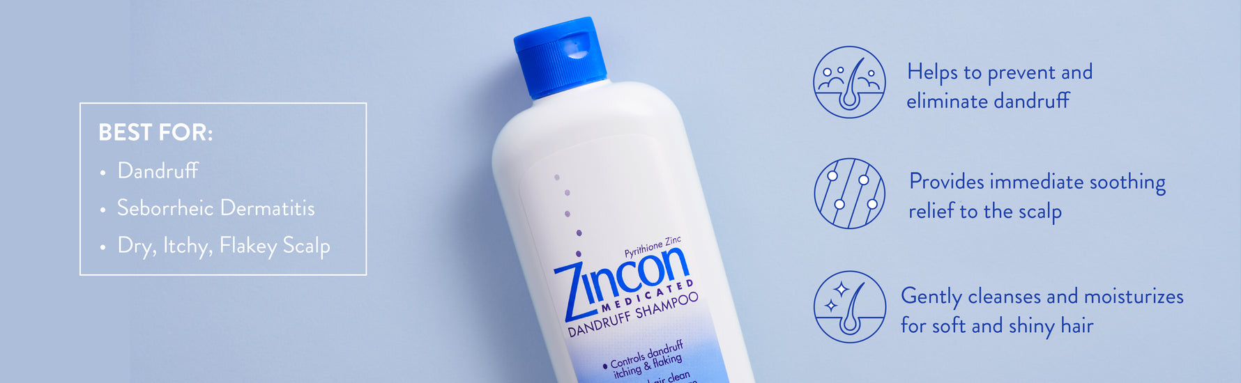 Medicated Dandruff Daily Shampoo – Zincon